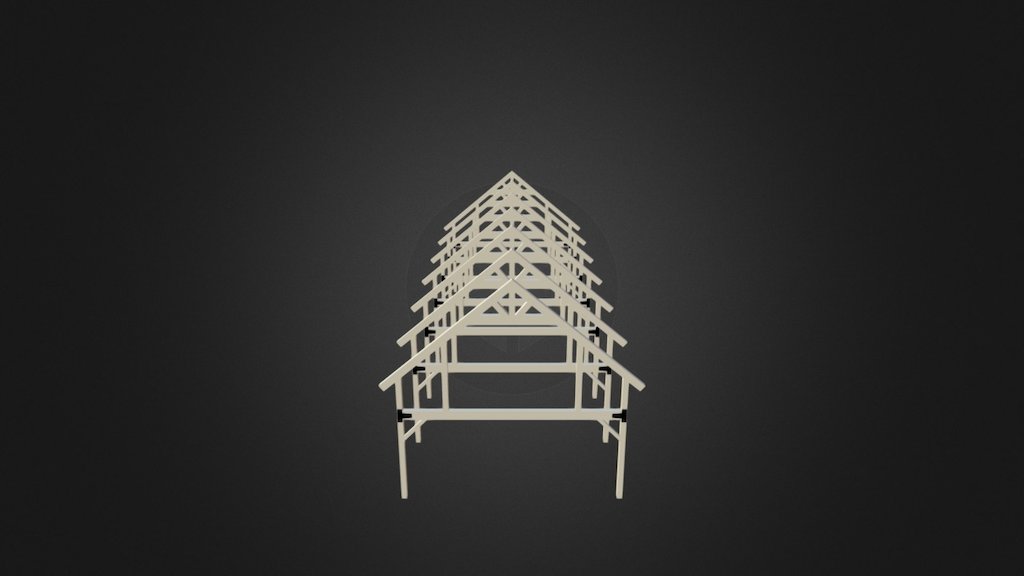 20x60 Timber Frame - 3D model by barngeek [7c3f769] - Sketchfab
