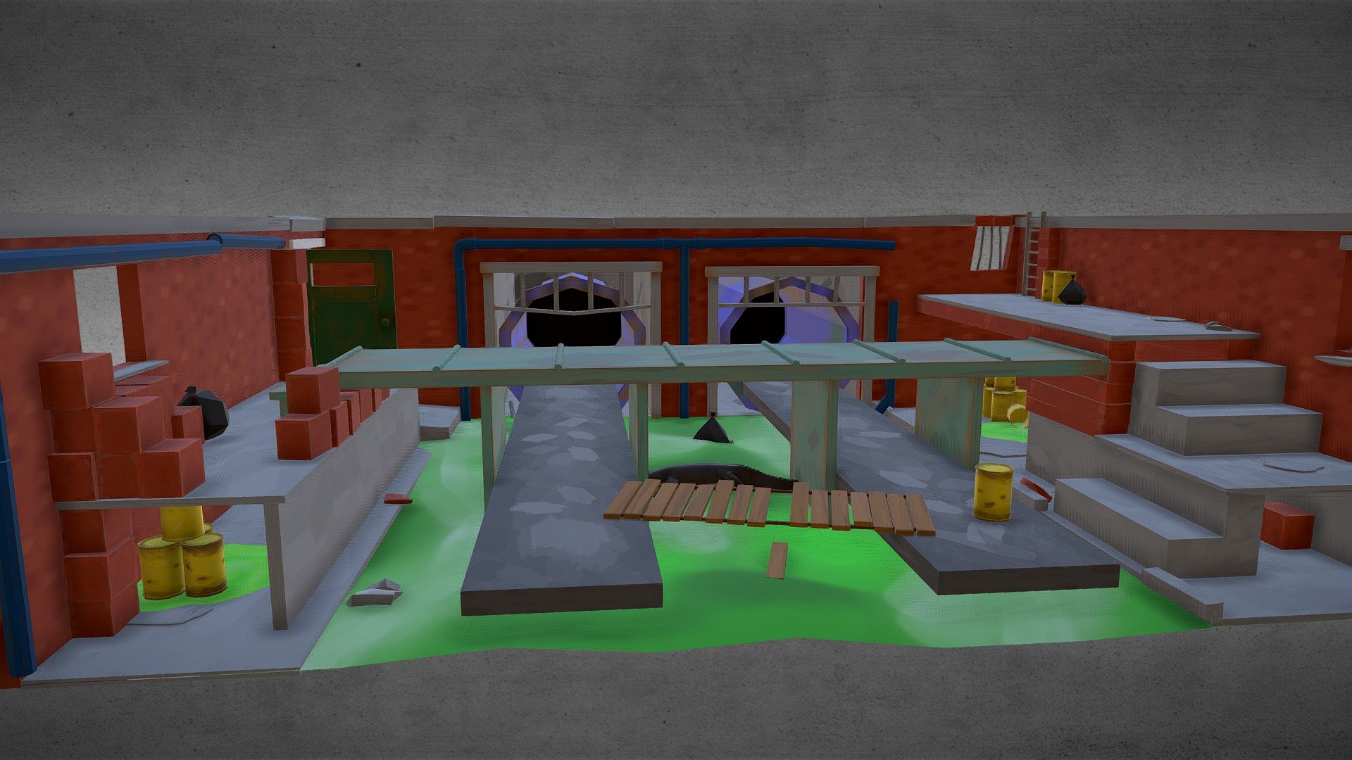 Low-Poly Sewer Diorama - 3D model by n-10176772 [7c44ad7] - Sketchfab