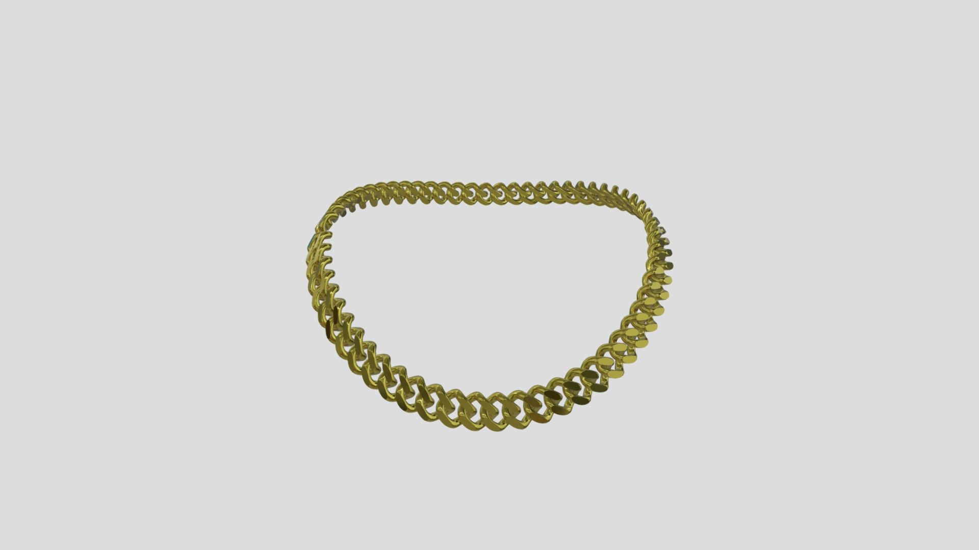 Gold Cuban link Chain - 3D model by JodeJode [7c44c0d] - Sketchfab
