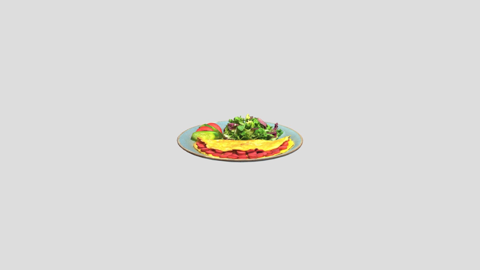 Sausage Omelette - Buy Royalty Free 3D model by 18se02it016 [7c44d1e ...