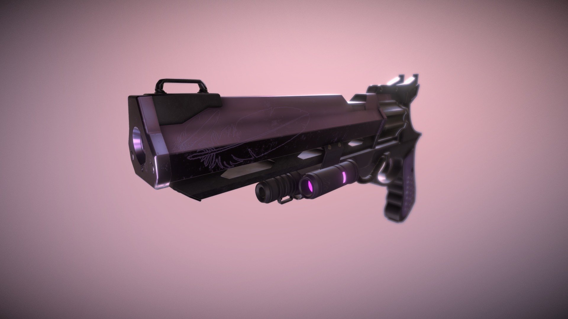 Handgun - 3D model by Lucie (@luciebourreemartin) [7c469d9] - Sketchfab