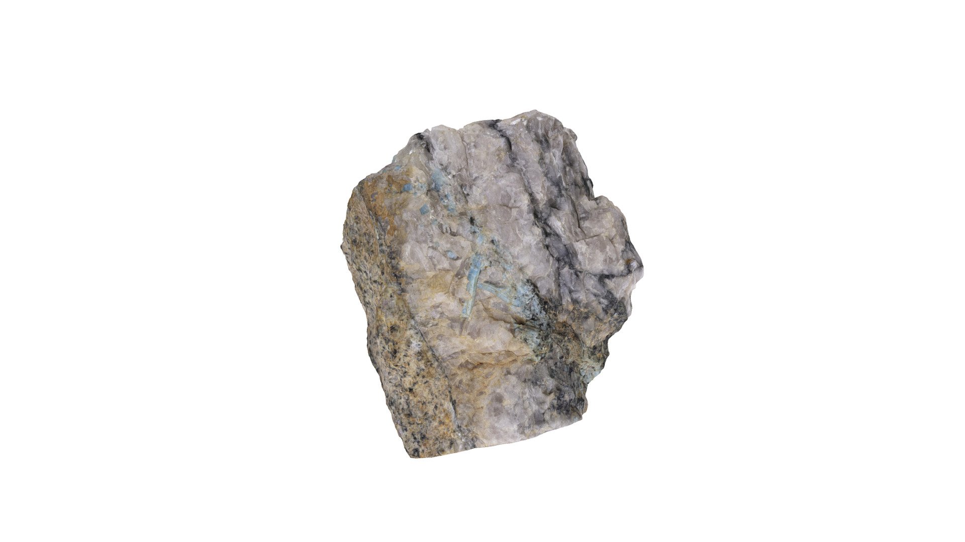 Bazzite in pegmatite #1314 06-24-2020 - 3D model by rocksandminerals ...