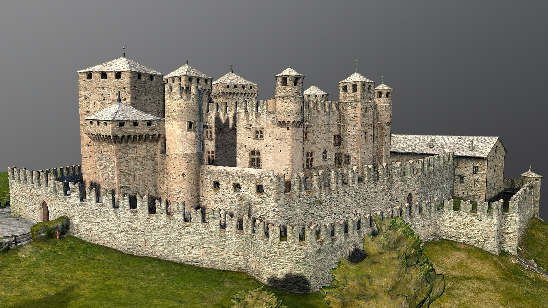 Fénis Castle - Download Free 3D model by LZCreation (@jmch) [7c4e3bf ...