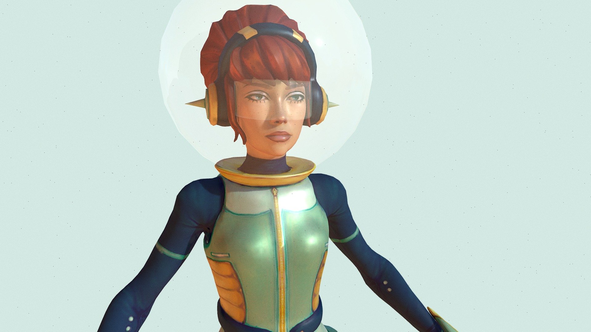 Retro Futurism Character Model 1 - 3D model by Millie Selwyn ...