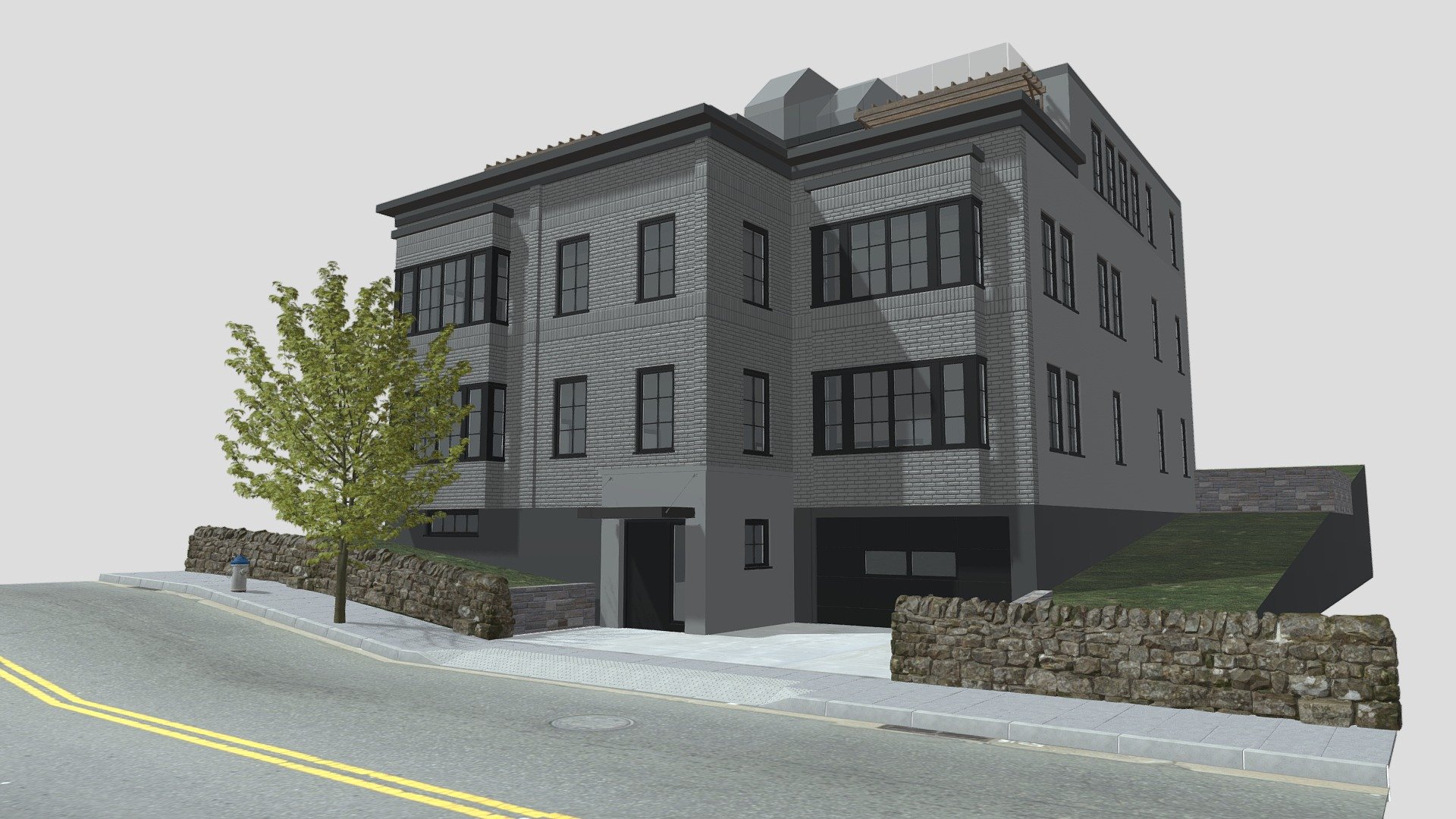 156 Palisade St - Multifamily Building - 3D model by AlexVzz ArchViz ...