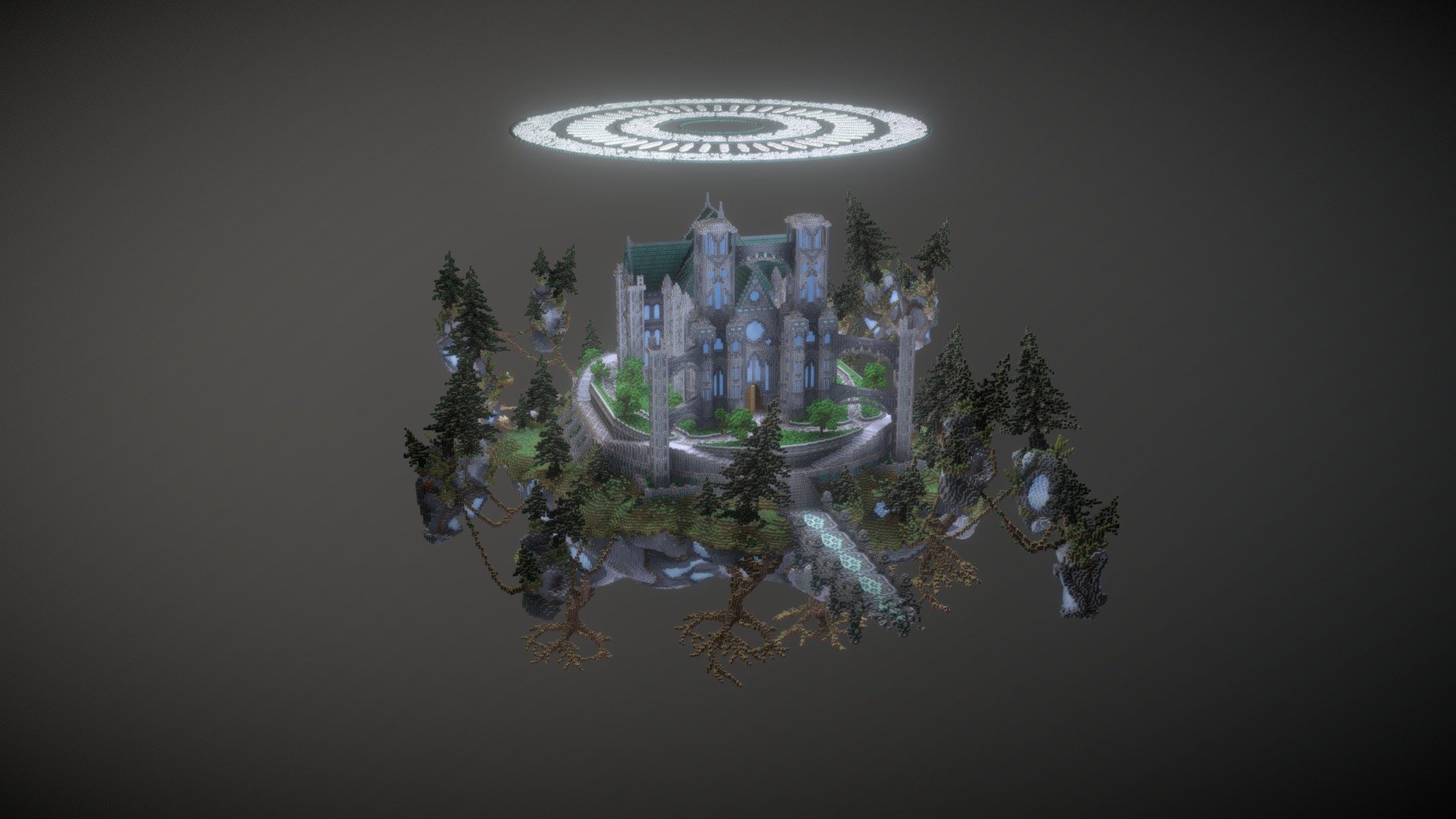 Cathedral on Floating Islands - 3D model by Builder BarNx (@barnx8 ...