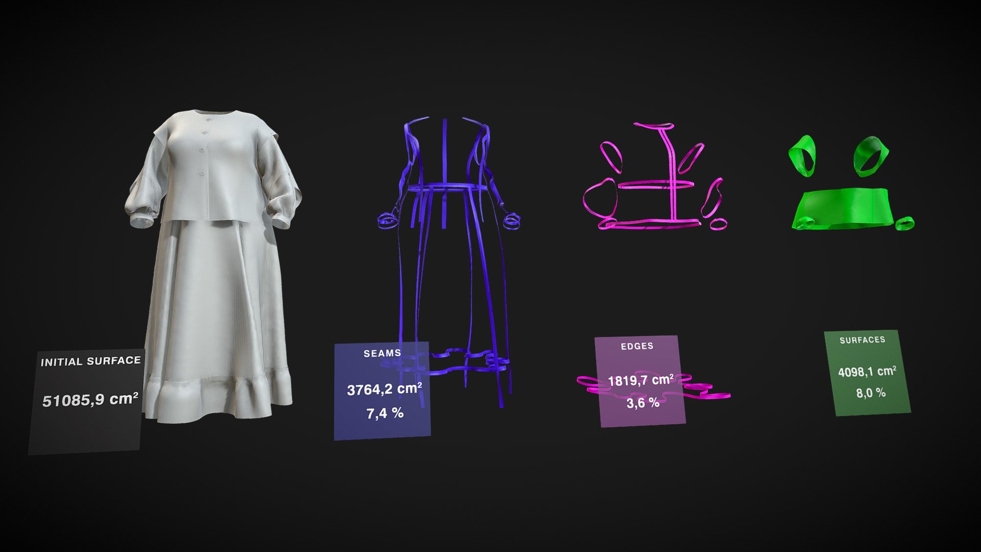 Digital twin of costume #10 – Segmented surface - Download Free 3D ...