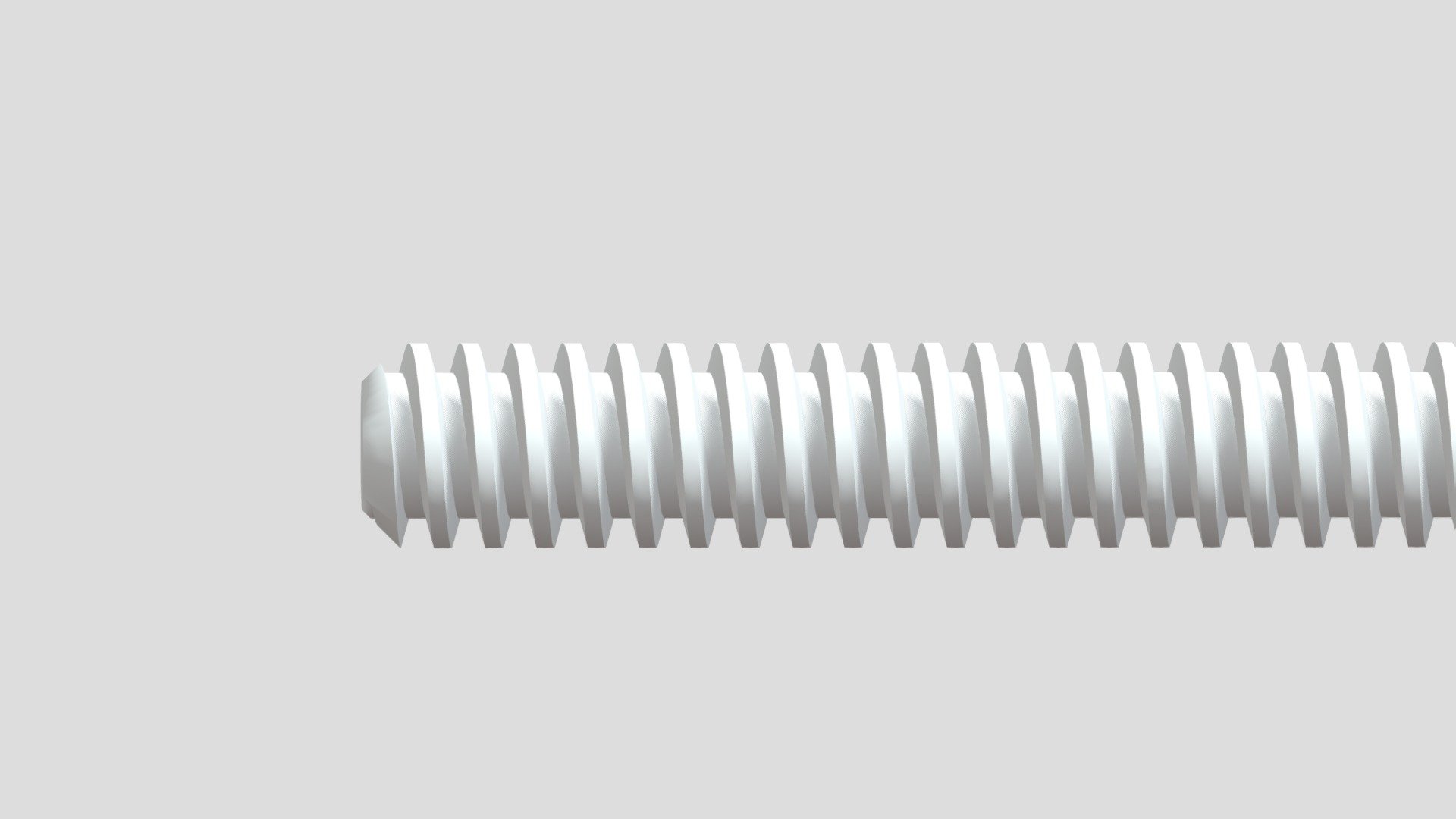 1/4"-16 Carbon Steel Acme Lead Screw - Download Free 3D model by ...
