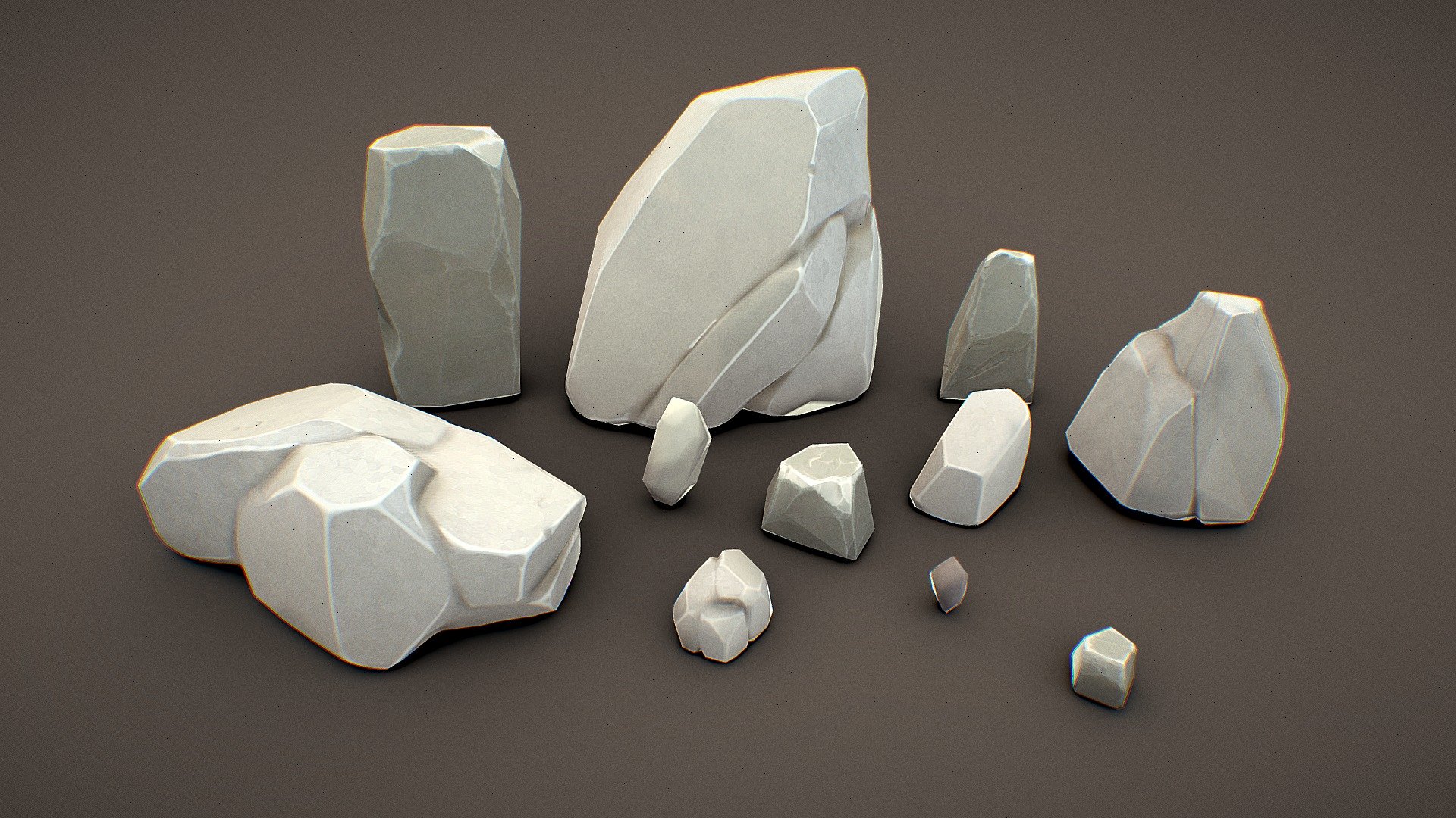 Free Pack - Rocks Stylized - Download Free 3D model by PolyOne Studio (@polyone) [7c60b4d ...