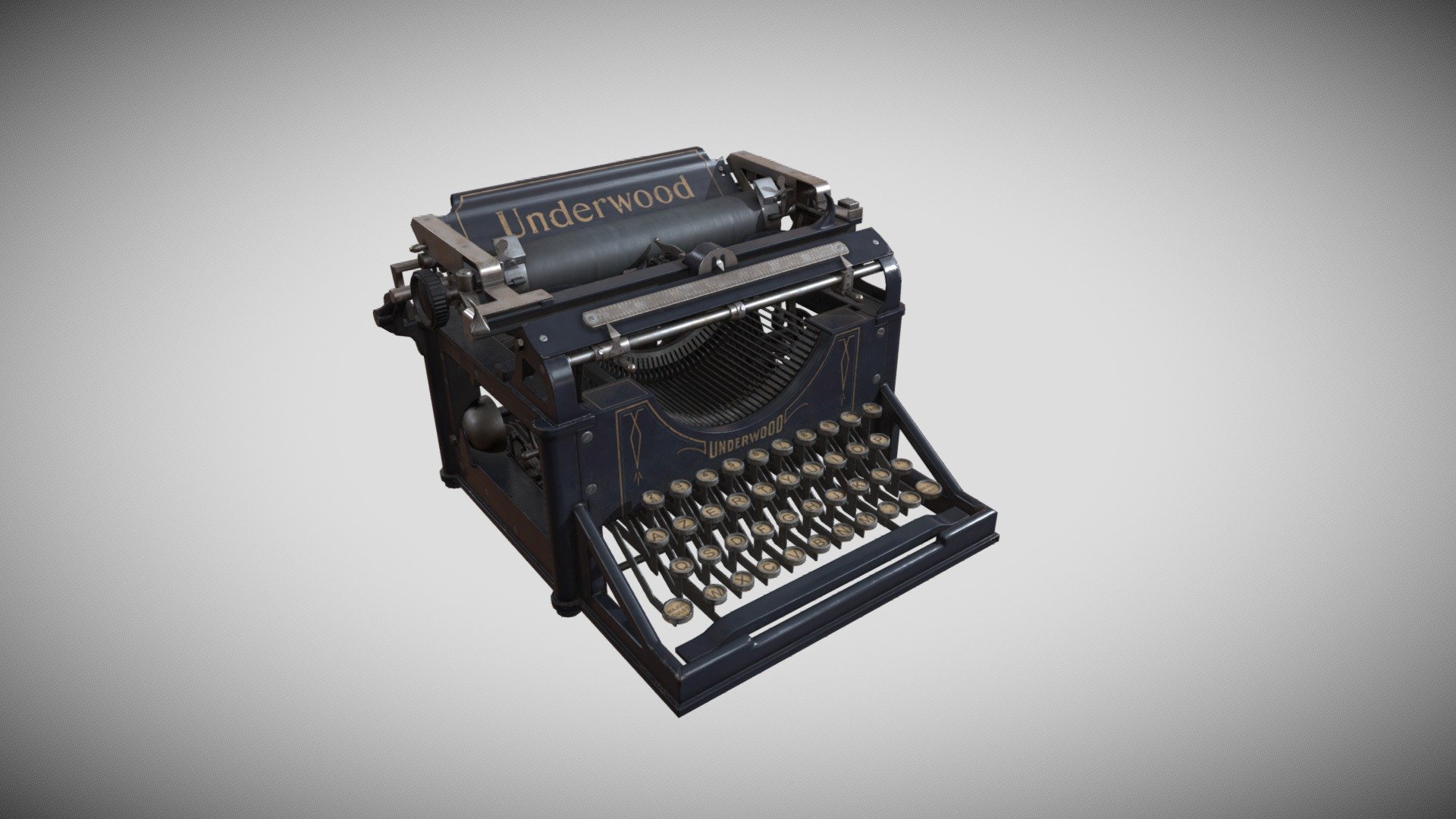 Underwood 1 Typewriter - 3D model by Bulat Teterya (@bulat.nasybullin ...