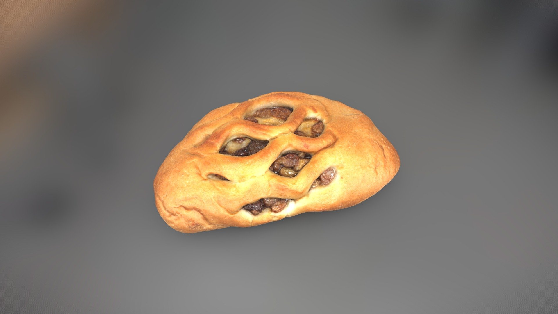 Bun with Raisins - 3D model by Grishmanovskij Anton ...