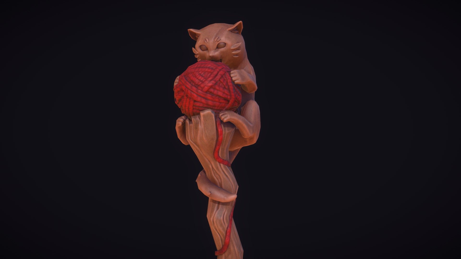 Cat staff - 3D model by Ansyenso [7c66cbb] - Sketchfab