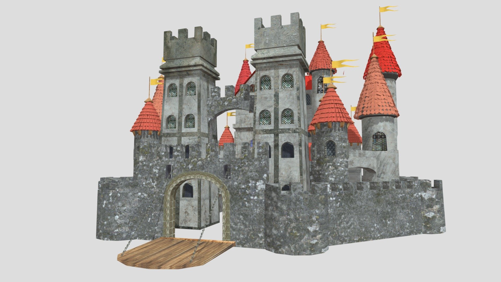 Castle 05 - Download Free 3D model by gogiart (@agt14032013) [7c6d378] - Sketchfab