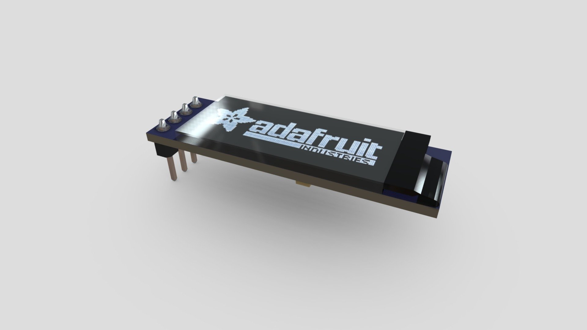 SSD1306 OLED Screen 128x32 (i2c Version) - Download Free 3D model by ...
