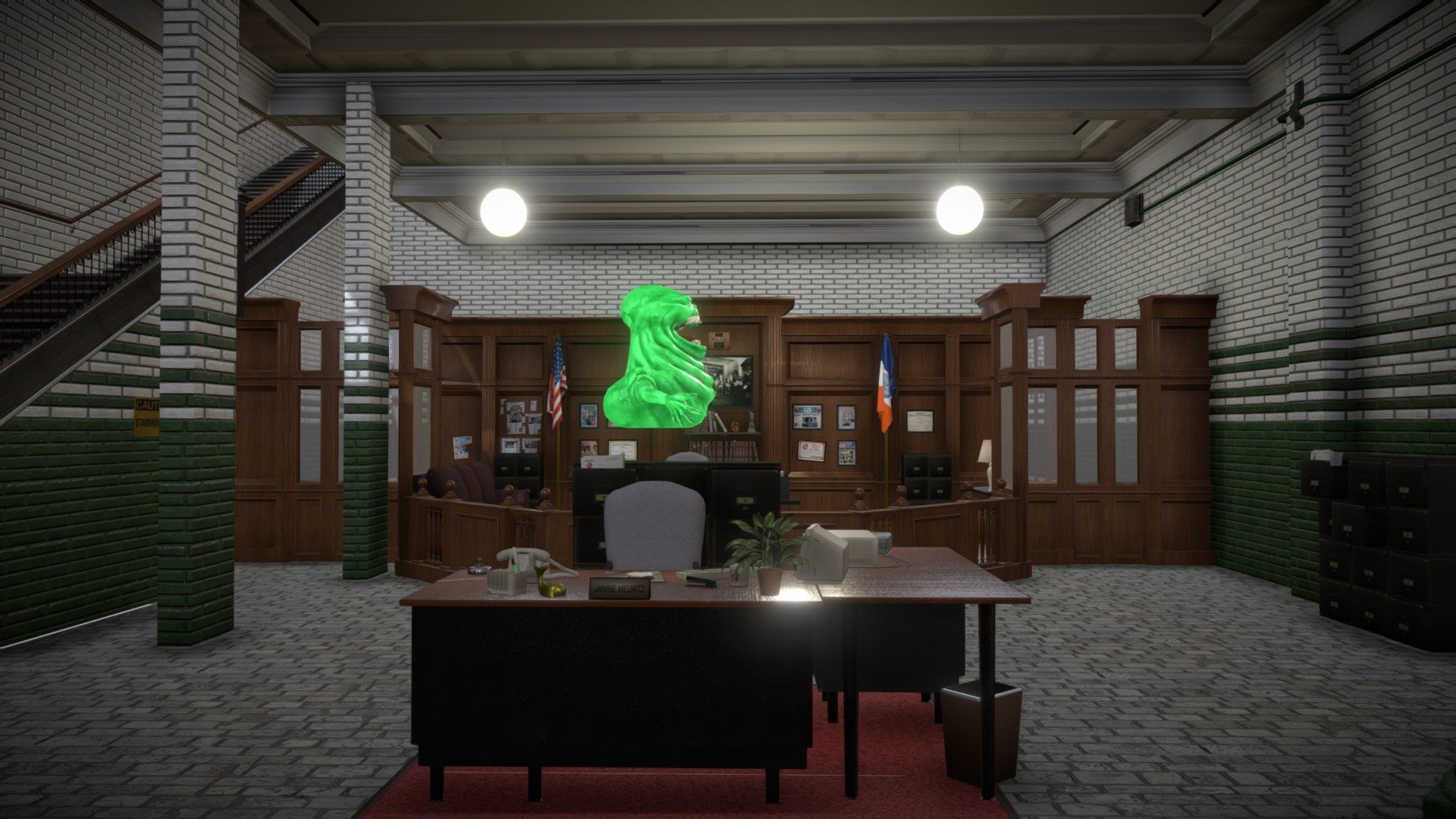 Ghostbusters Firehouse Interior - 3D model by paulelderdesign [7c6fba4 ...