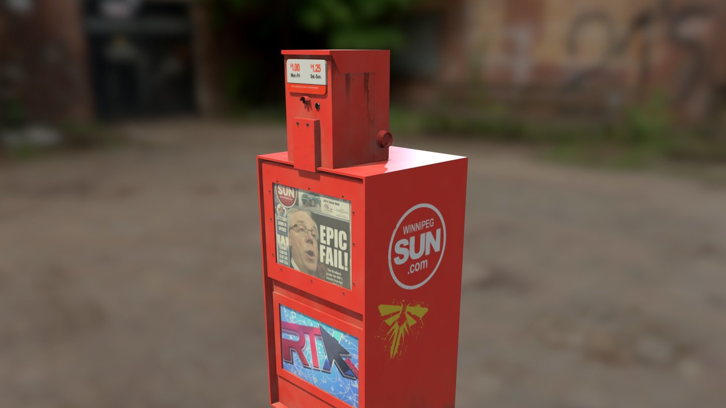 Newspaper Box - 3D model by Braden (@bsacher) [7c70df4] - Sketchfab