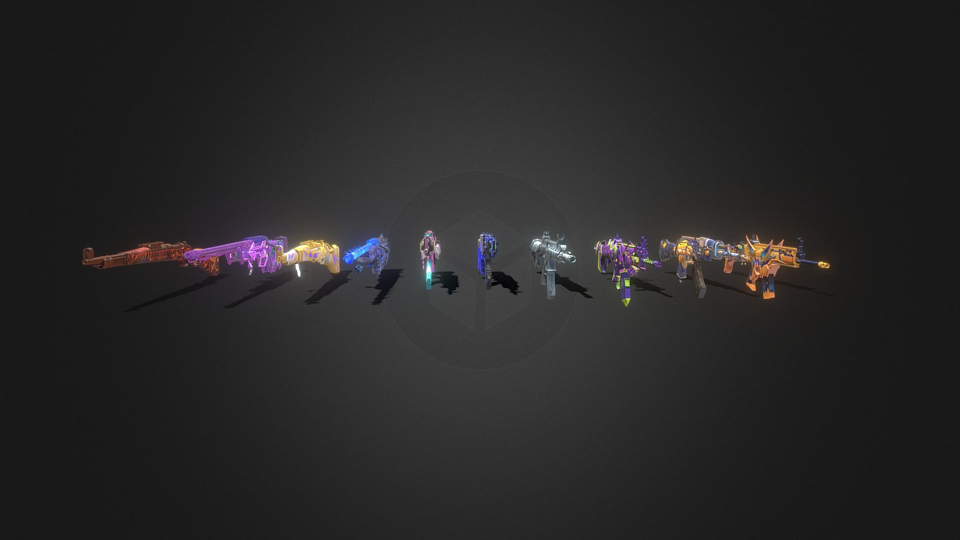 ALL GUN SKINS BY LEVIN X GAMING Blend - Download Free 3D model by ᄂΣVIП ...