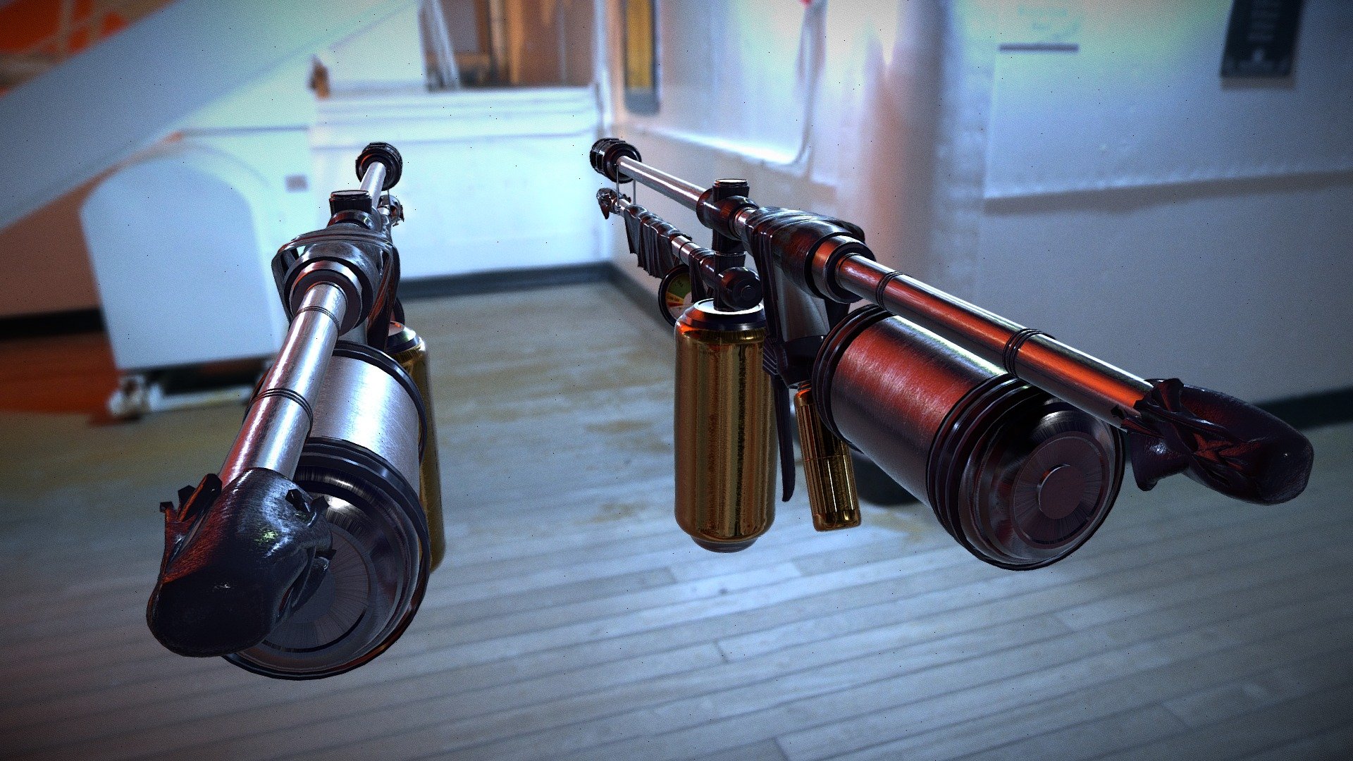 Dual Wielding FlameThrower - Download Free 3D model by Miguel Ángel ...