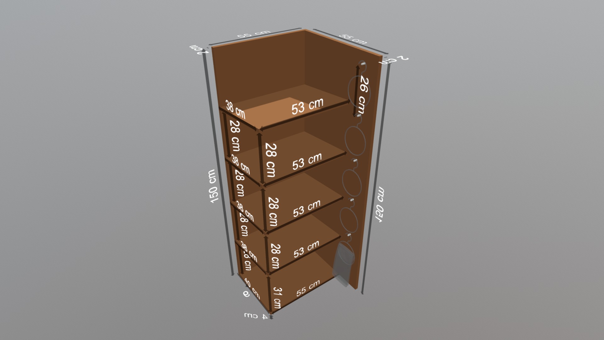Fancy Scarf Shelf Measurements x6 - 3D model by Maxram0 [7c73cfc ...