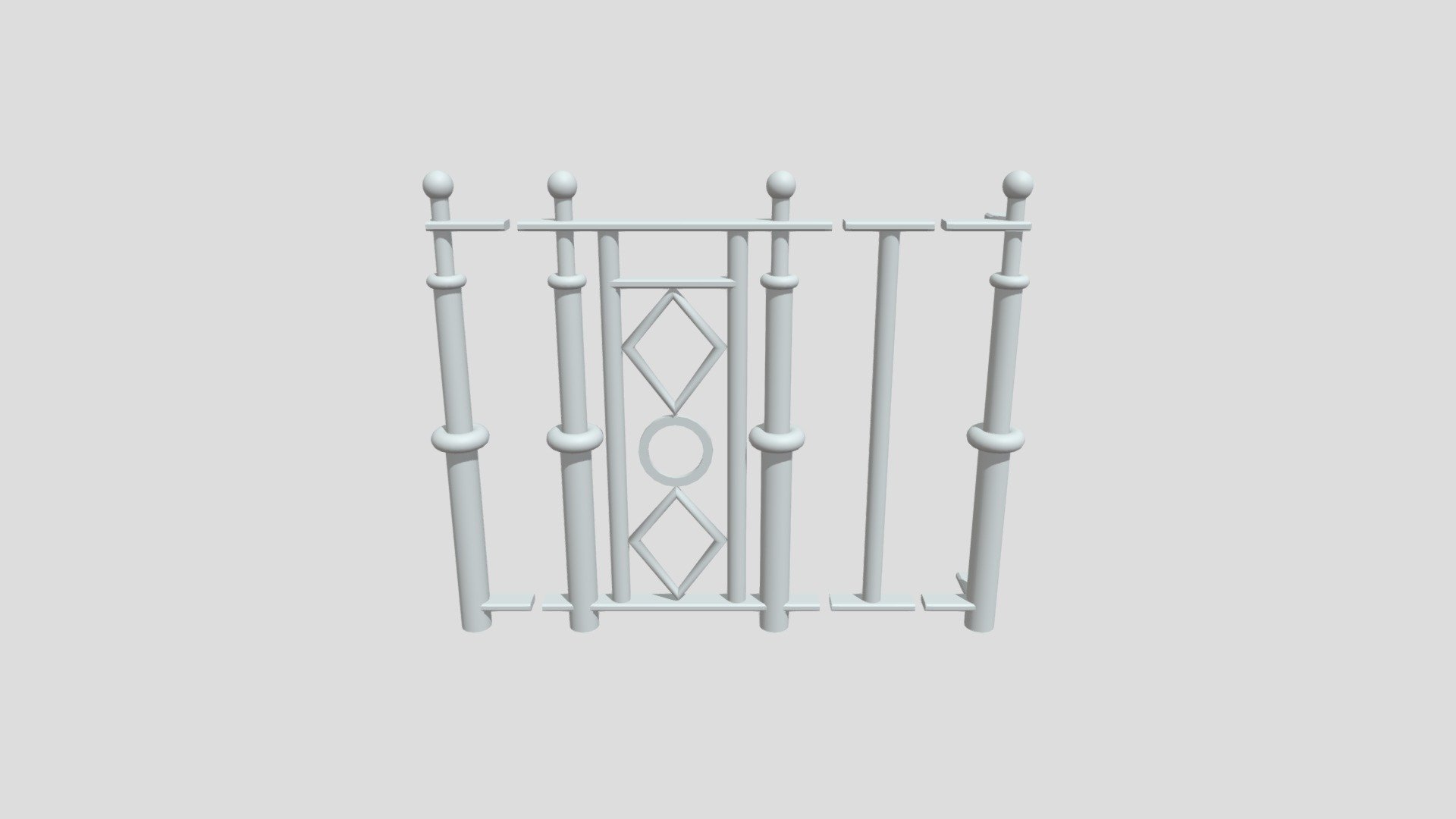 Fence Post Set - 3D model by GameMa5Ter2001 [7c780df] - Sketchfab