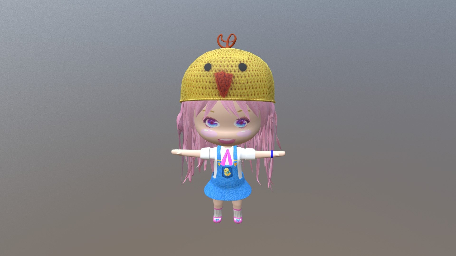 Duckie Chibi - 3D model by kortana80 [7c799c0] - Sketchfab