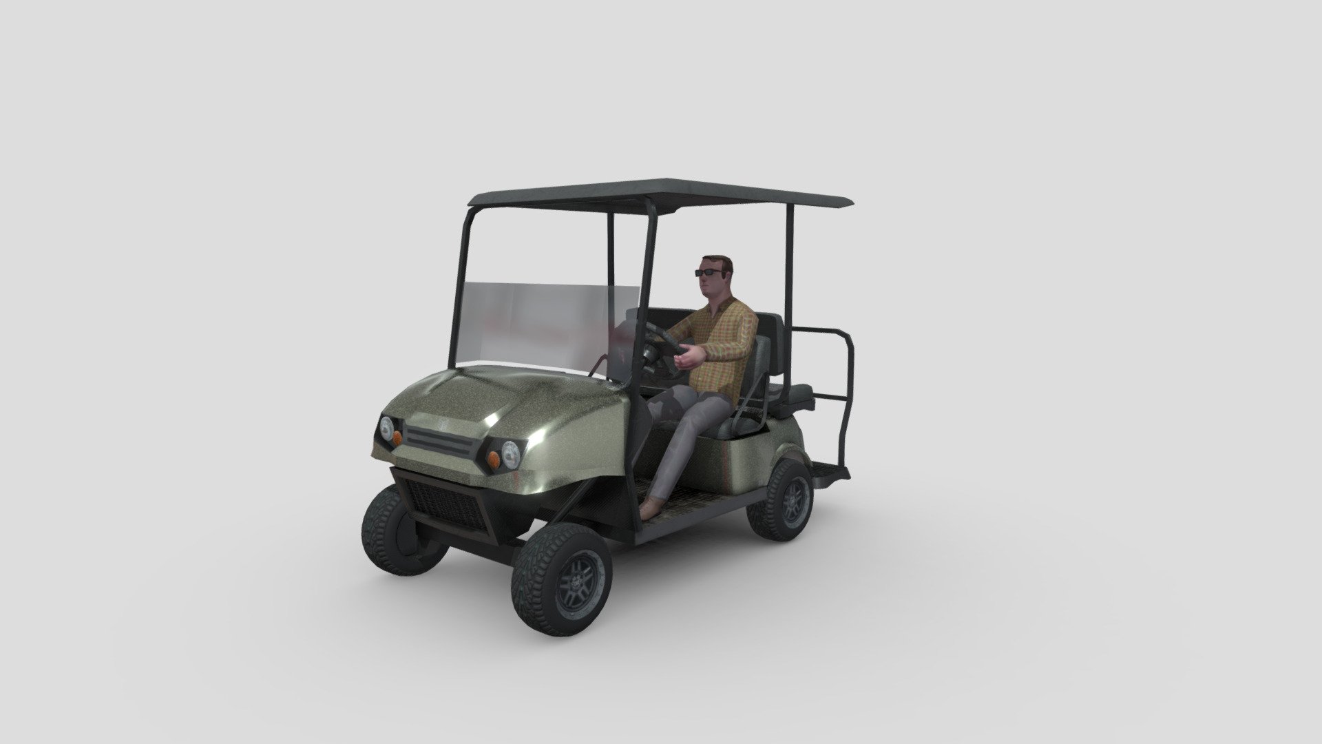 Golf Cart - 3D model by Lex713 (@LunarEclips3) [7c7b751] - Sketchfab