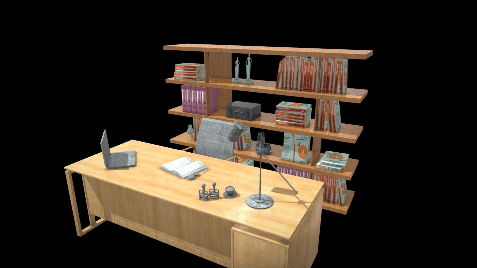 Executive Office Furniture Manager Set 3D Model - Download Free 3D ...