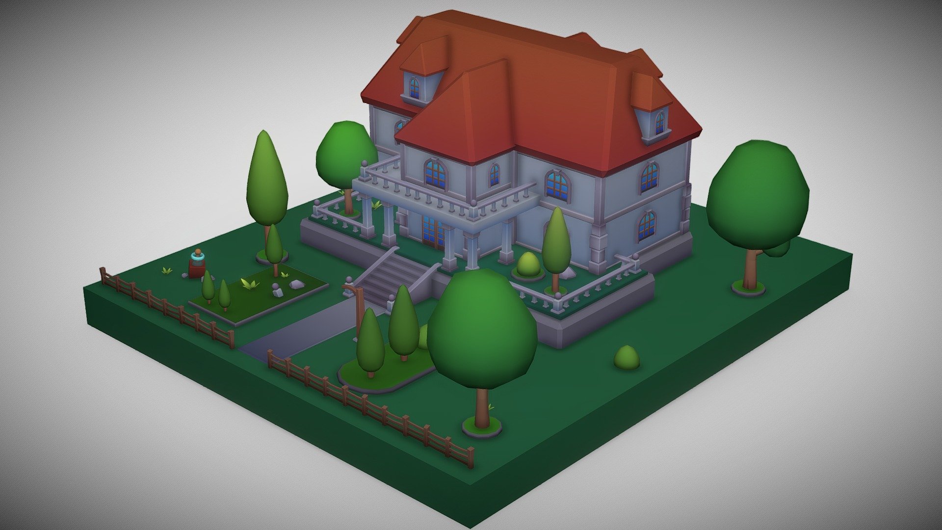 Stylized Easter mansion - Download Free 3D model by Theo Link ...