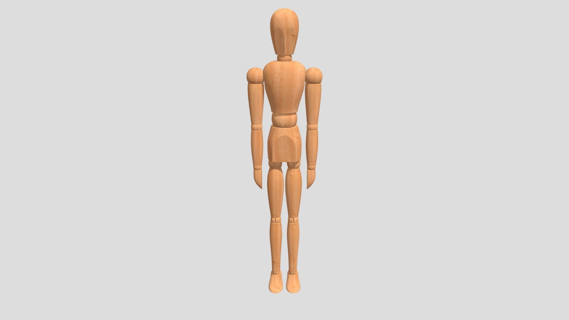 Wooden mannequin posing figurine Free 3D model - Download Free 3D model by vidyaGaming [7c8194c ...