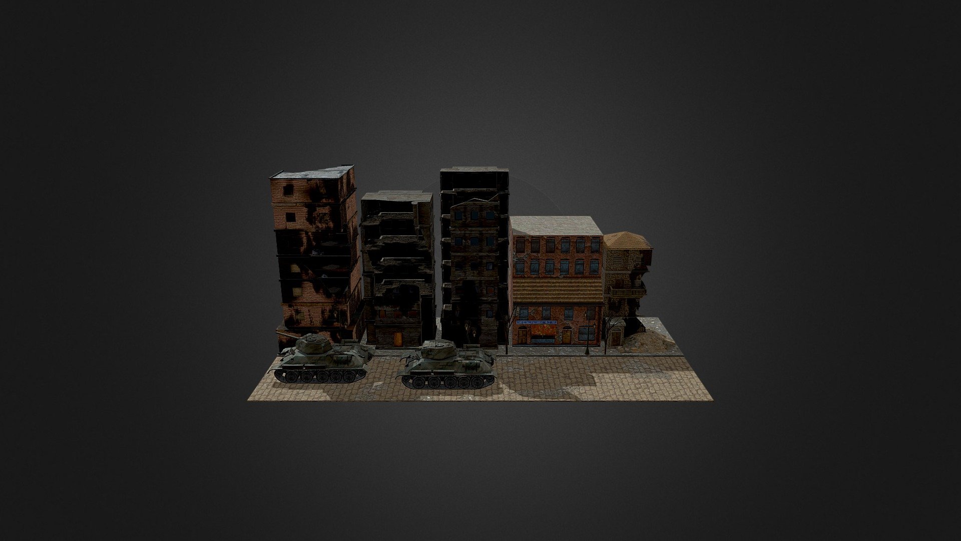 World war 2 street scene (WIP) - 3D model by jesamabin [7c8d232 ...