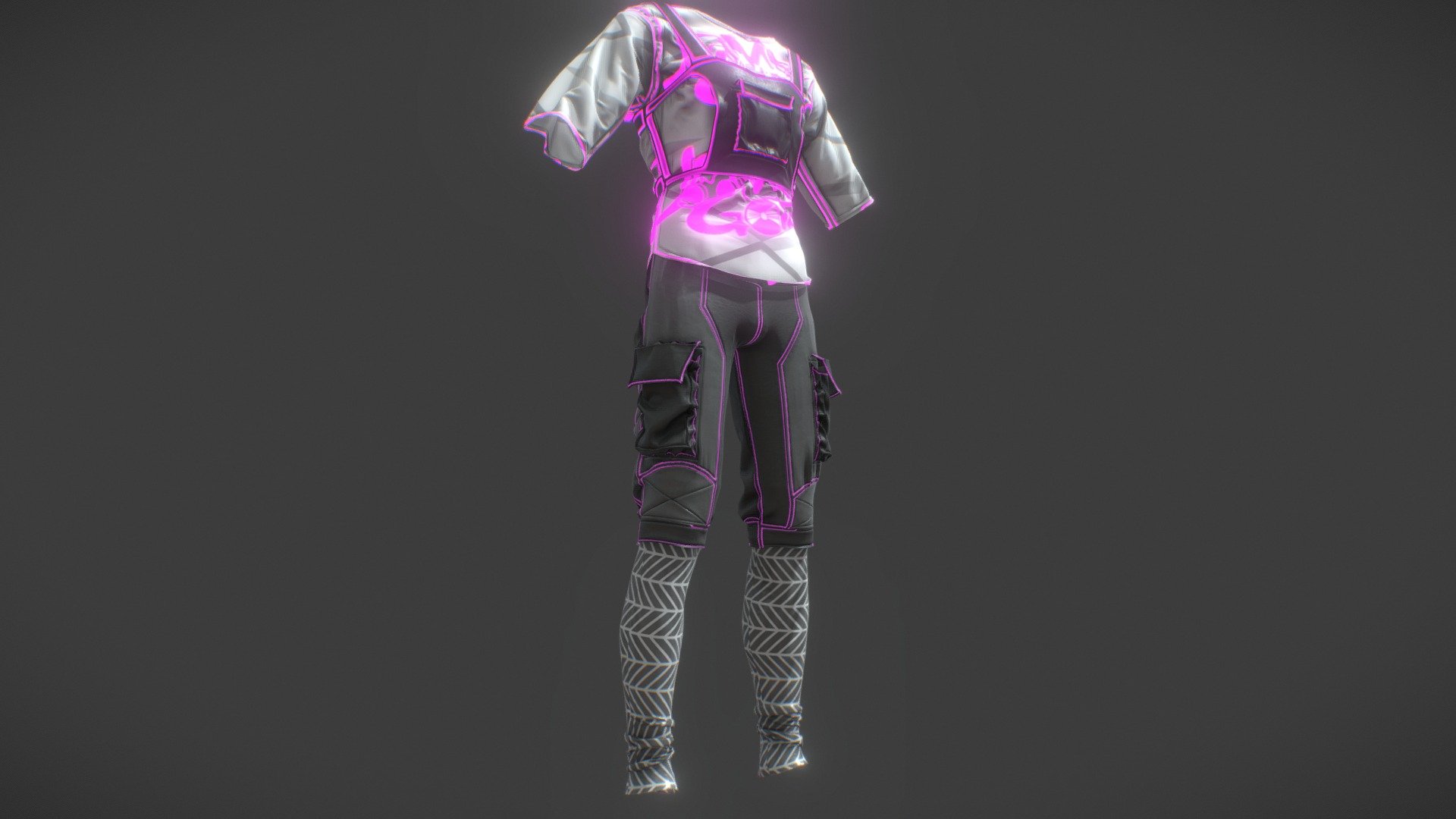 concept set of clothes "toxic purple_high - Download Free 3D model by ...