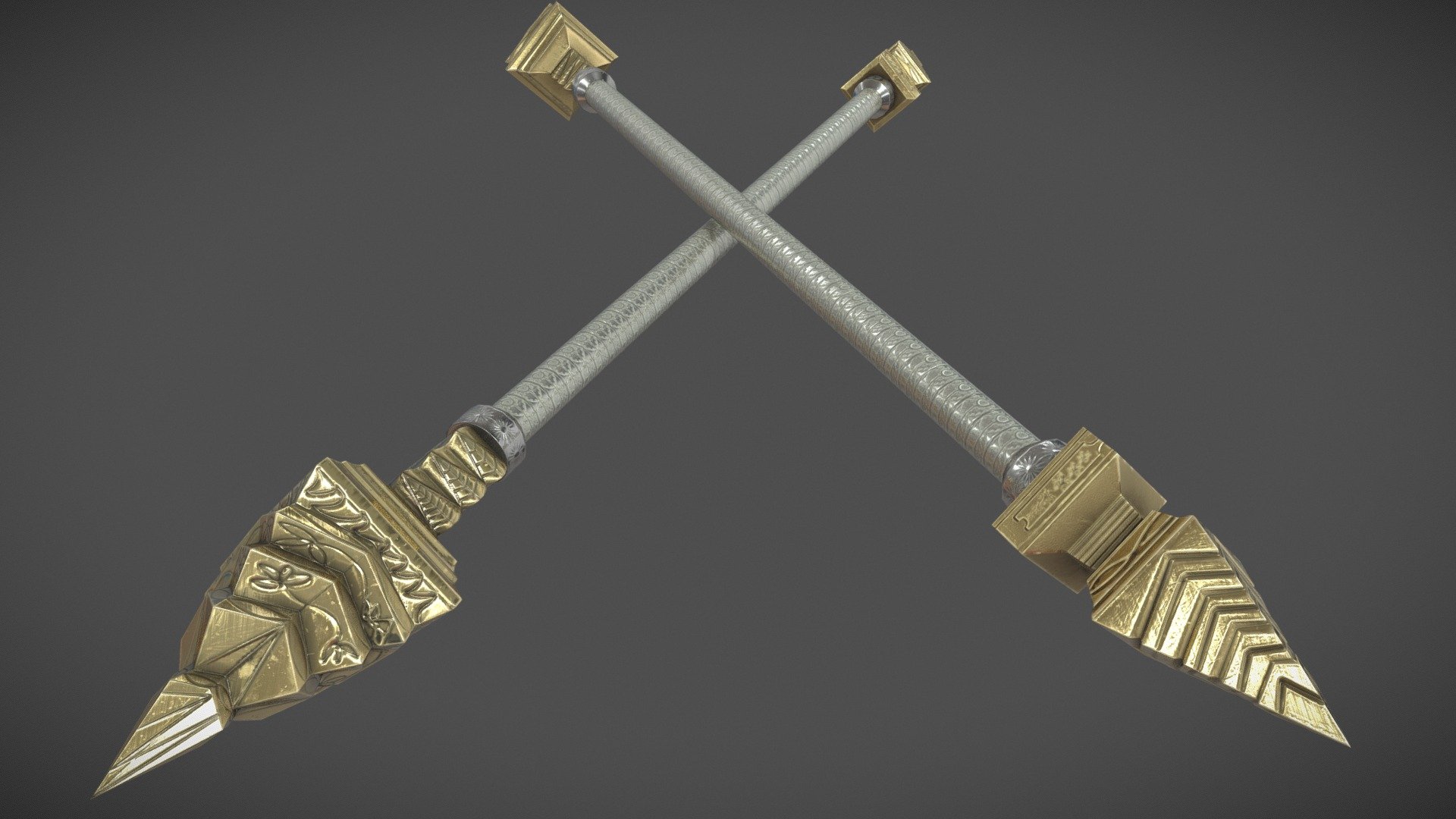 ANCIENT STAFF GOLD - Download Free 3D model by Adriancgmask [7c90780 ...