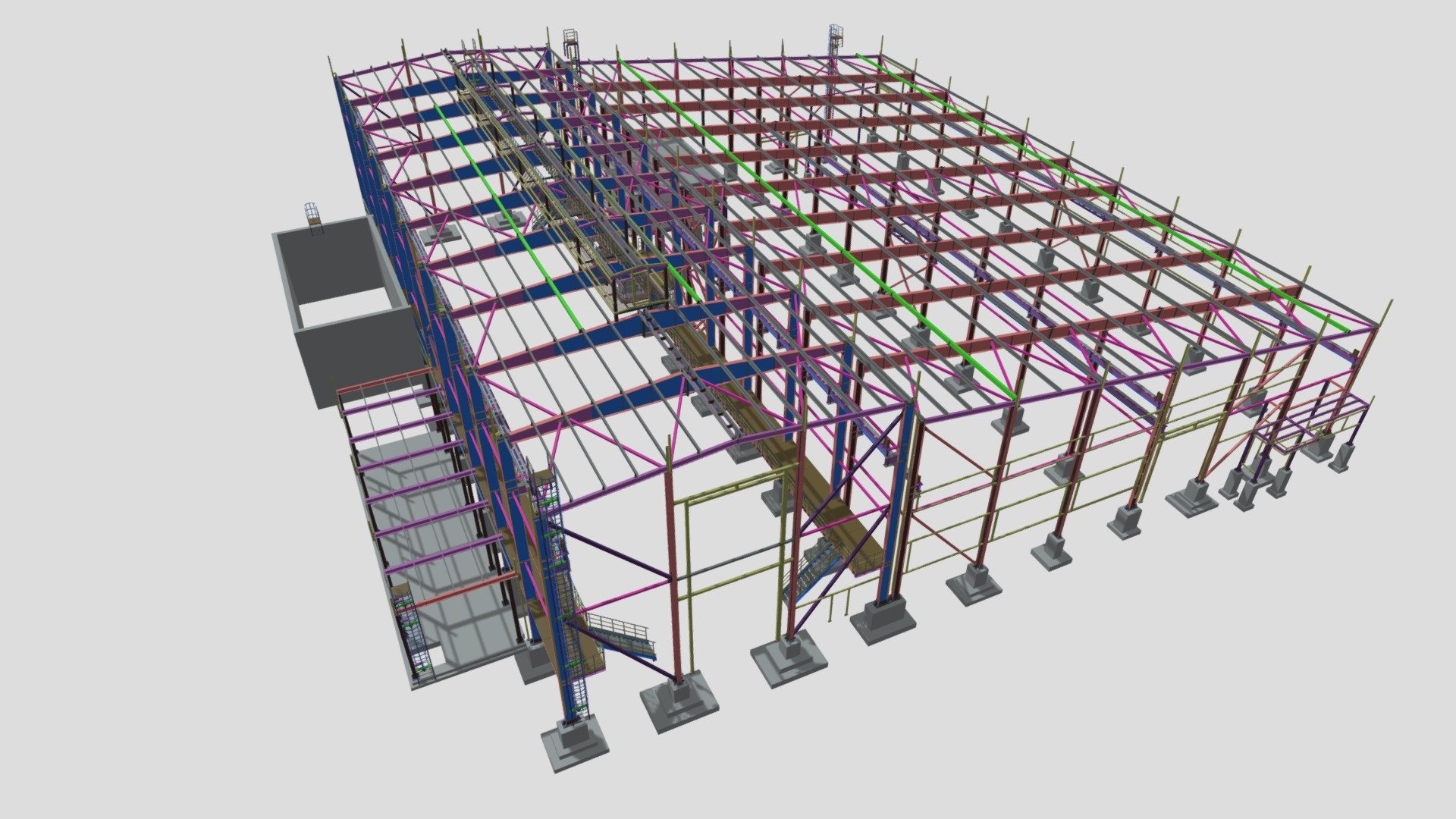 Building of the forging and pressing shop - Download Free 3D model by ...