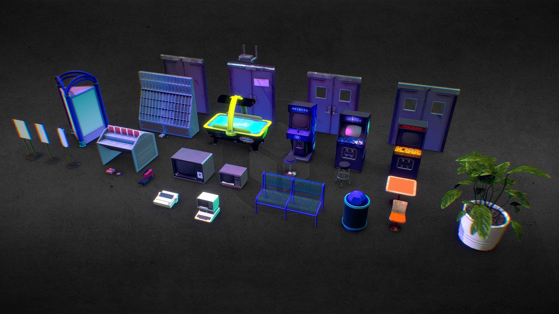 Game Assets: 'Spirits' - 3D model by M (@aesynux) [7c9c0da] - Sketchfab