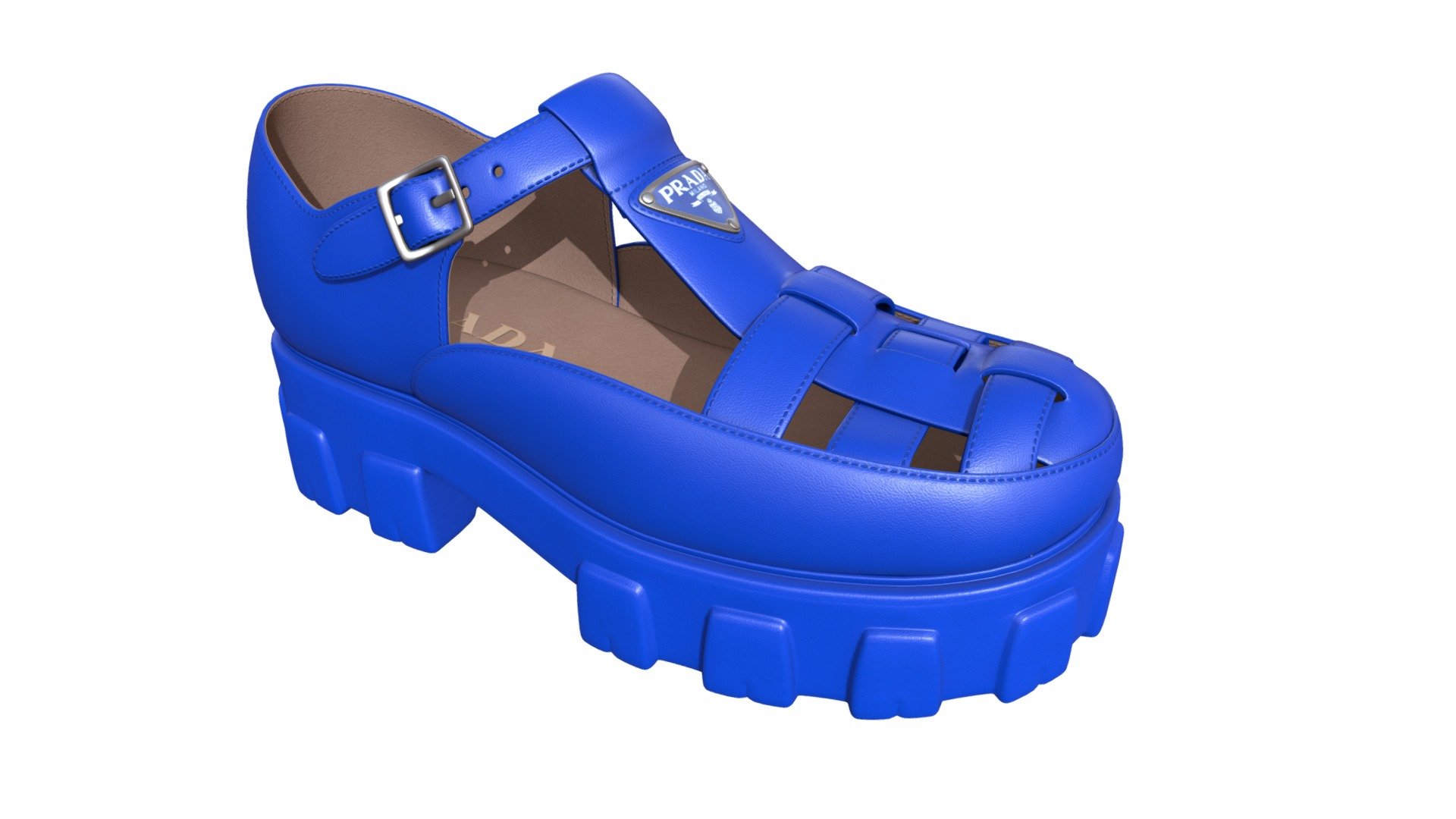 Chunky Sandals Prada Blue - Buy Royalty Free 3D model by YanaDesVal ...