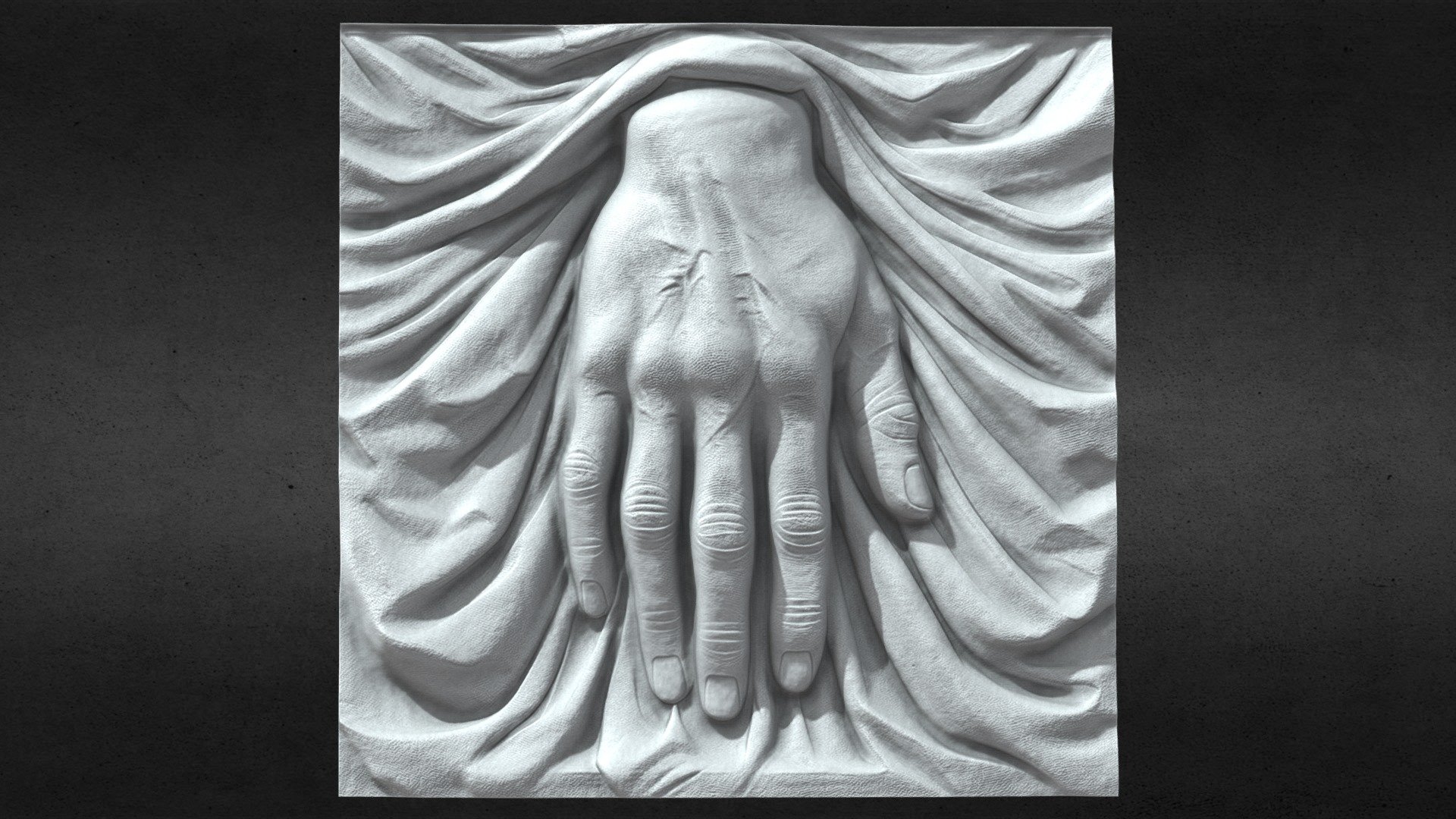 Hand on cloth, relief, printable - Buy Royalty Free 3D model by endike ...
