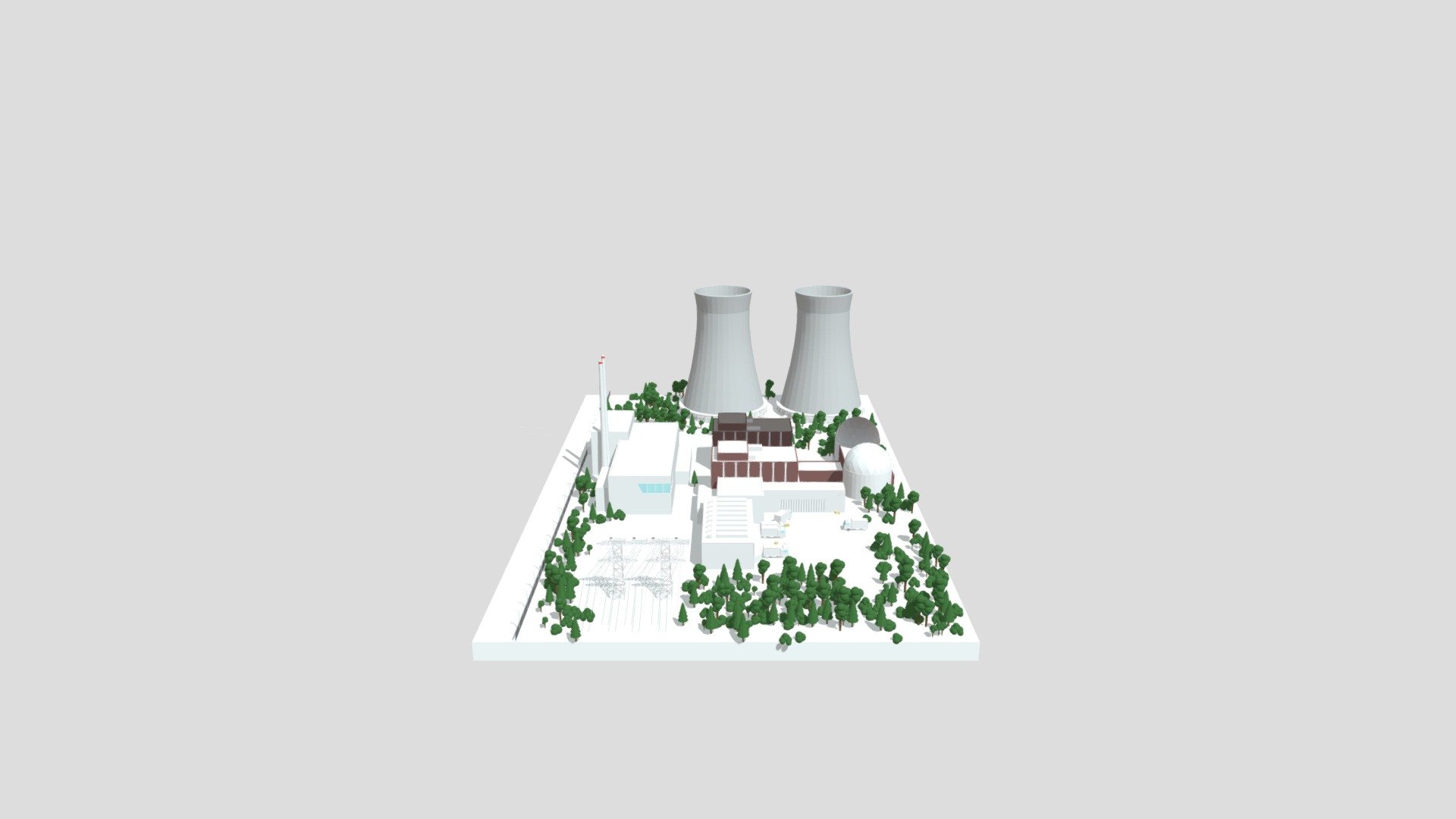nuclear-powerplant-low-poly - 3D model by Jvnrnvnvn [7ca115a] - Sketchfab