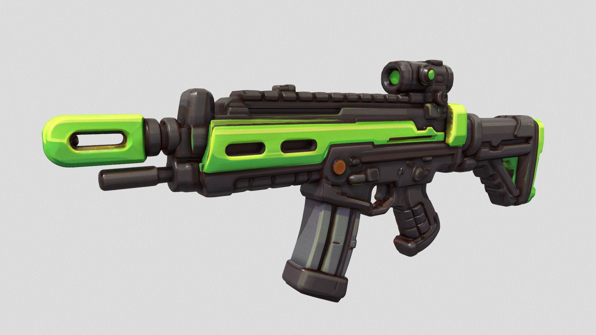 Cyber-Rifle_(X)_First-Assembly - Download Free 3D model by -X ...