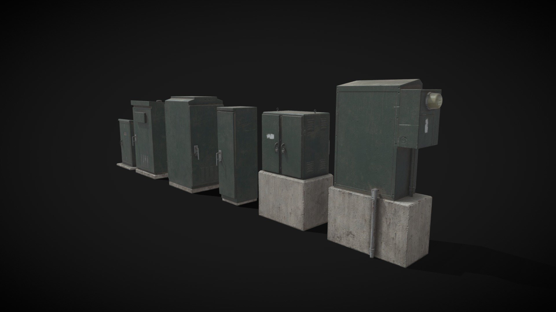 Traffic and Electrical Boxes - SF City Props - Buy Royalty Free 3D ...
