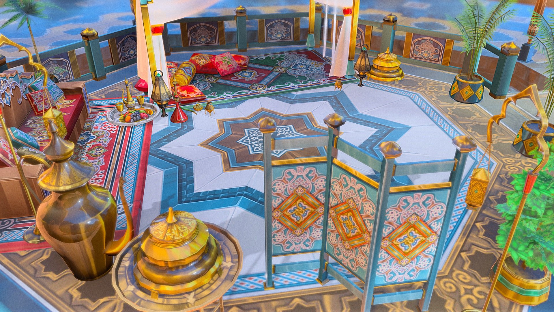 Arabian Nights Stage - Download Free 3D model by Pasha (@Pasha ...