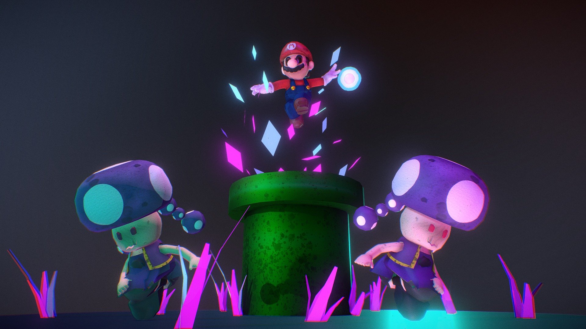Cyberpunk Mario - 3D model by jhoan_03 [7ca7018] - Sketchfab
