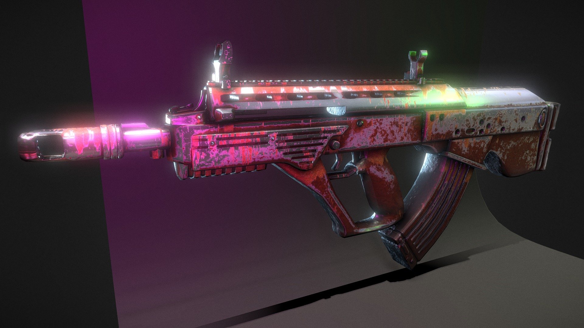 Malyuk Ukraine Bullpup Rifle 3D Render Rust - Buy Royalty Free 3D model ...