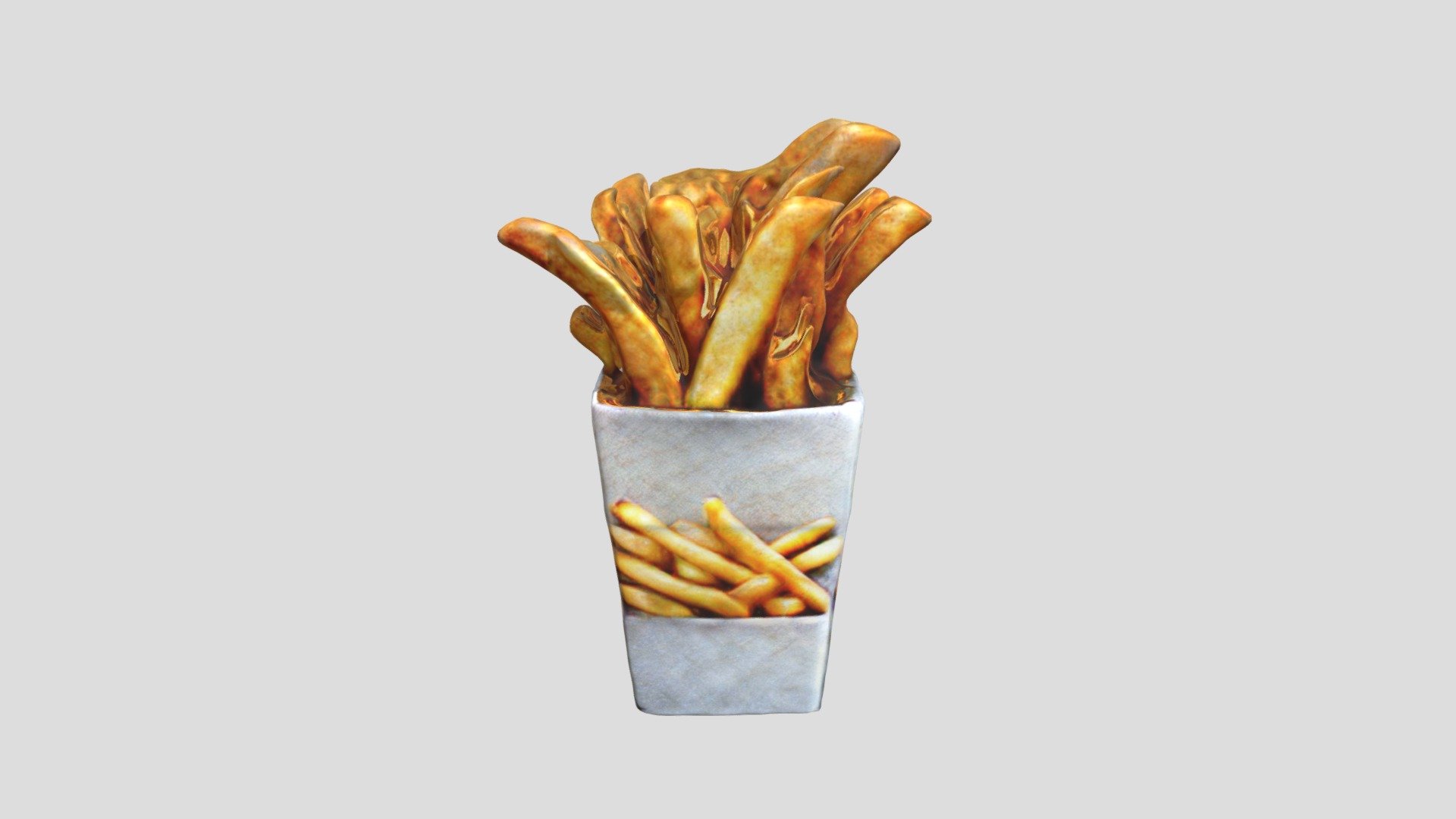 Lifelike 3D Model of Crispy French Fries - Download Free 3D model by ...