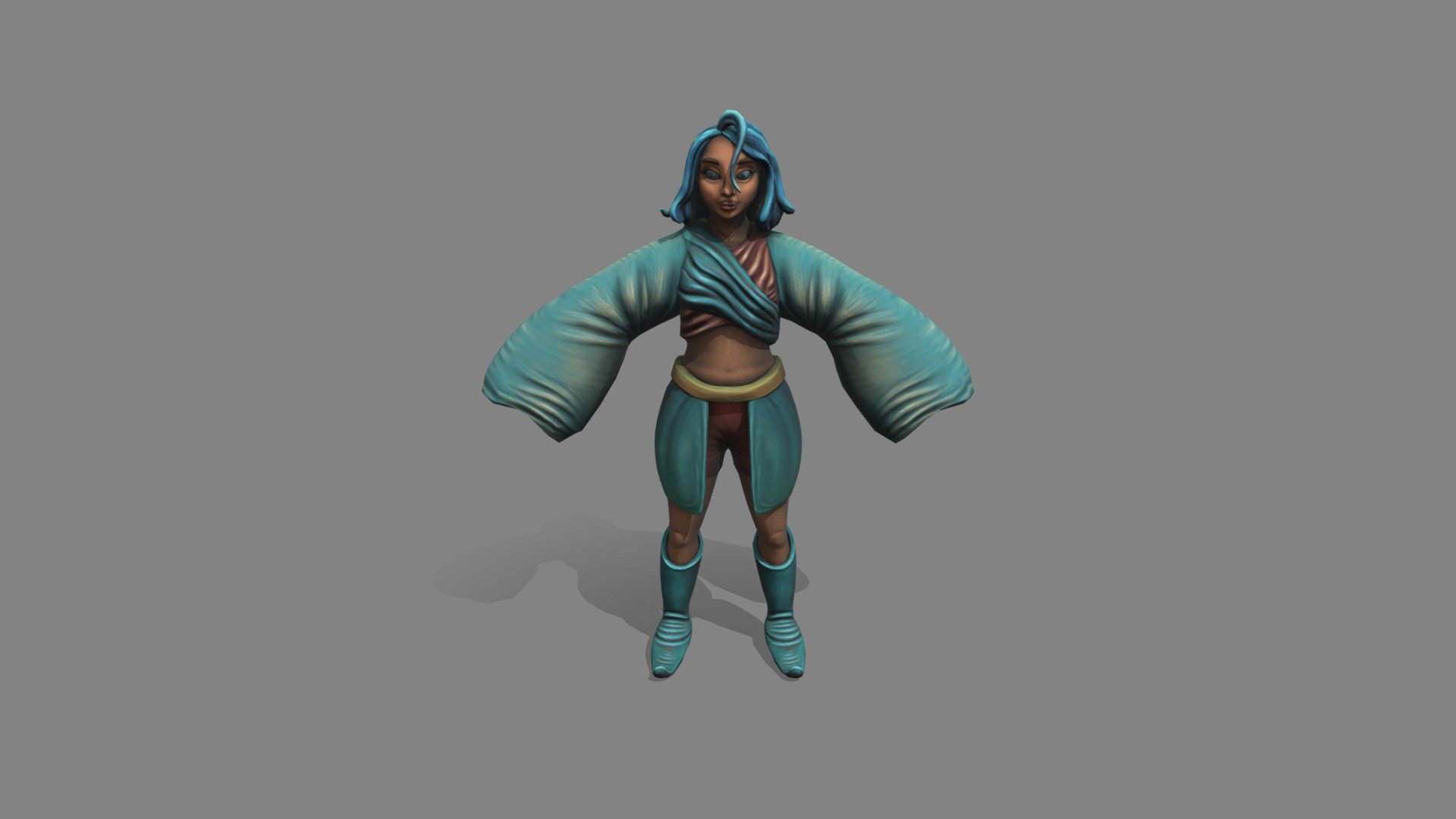 Original Hand-Painted 3D Female Character Model - Download Free 3D ...