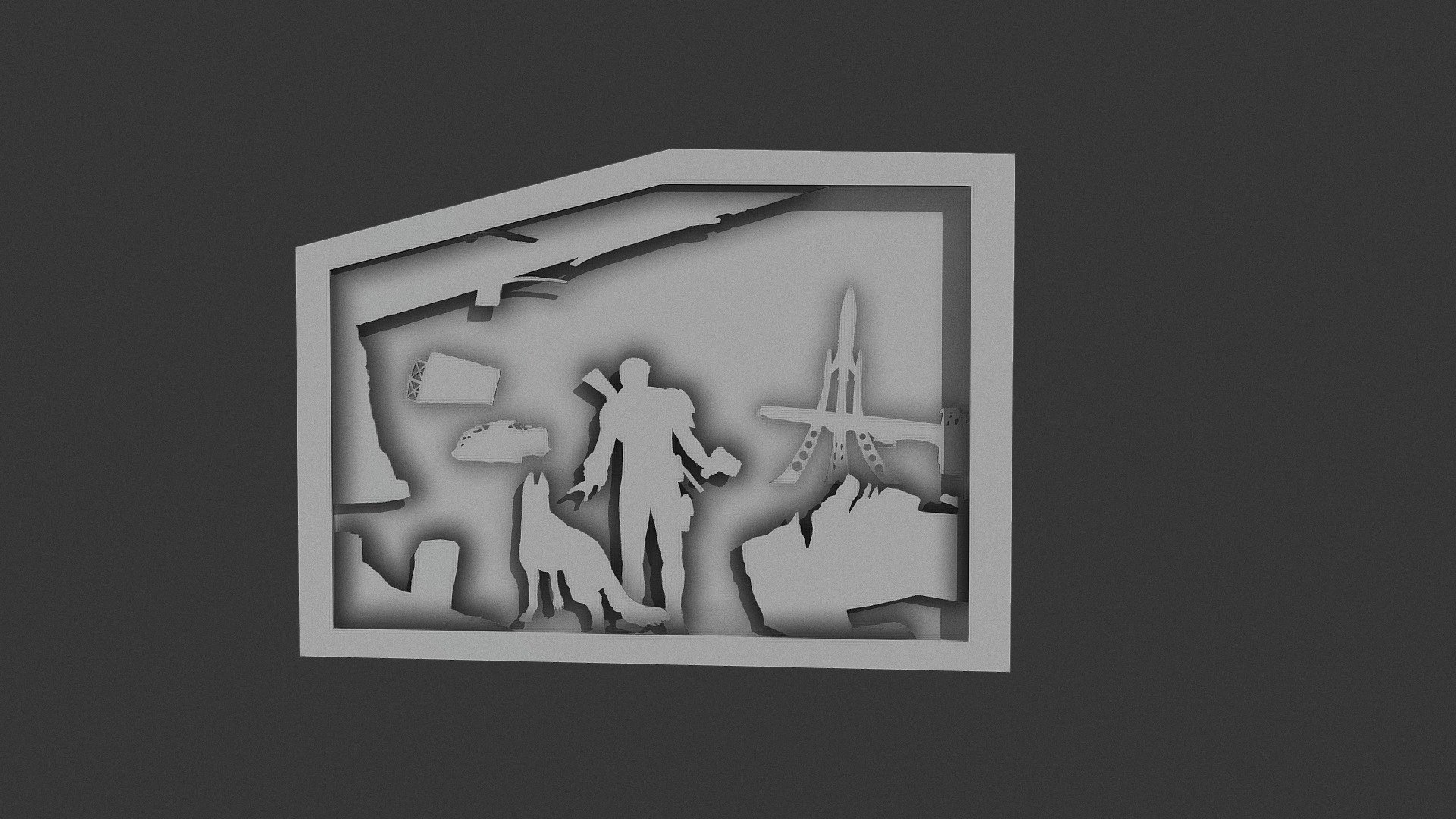 Fallout led shadow box (3D print) - 3D model by Mentalist (@Mentailst ...