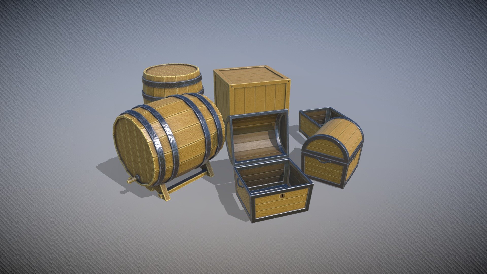 Stylized Wooden Asset Pack - Buy Royalty Free 3D model by forge_of ...