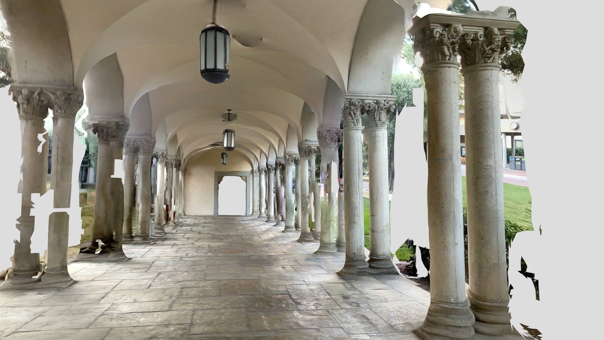 Column lined corridor - Download Free 3D model by Chris Heinrich ...