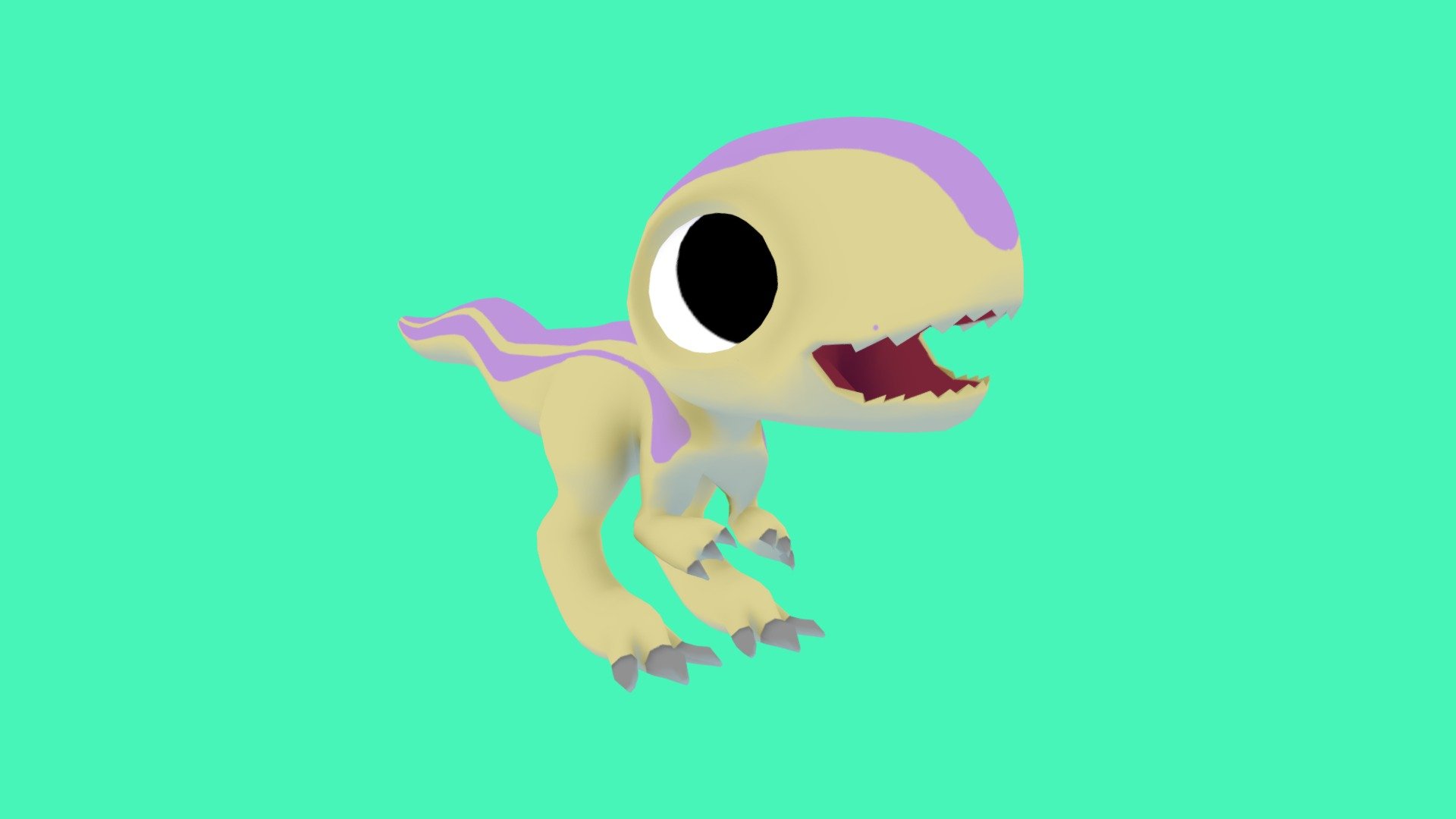 Cute Raptor - 3D model by La Cabra Games (@lacabragames) [7cbf0f2 ...