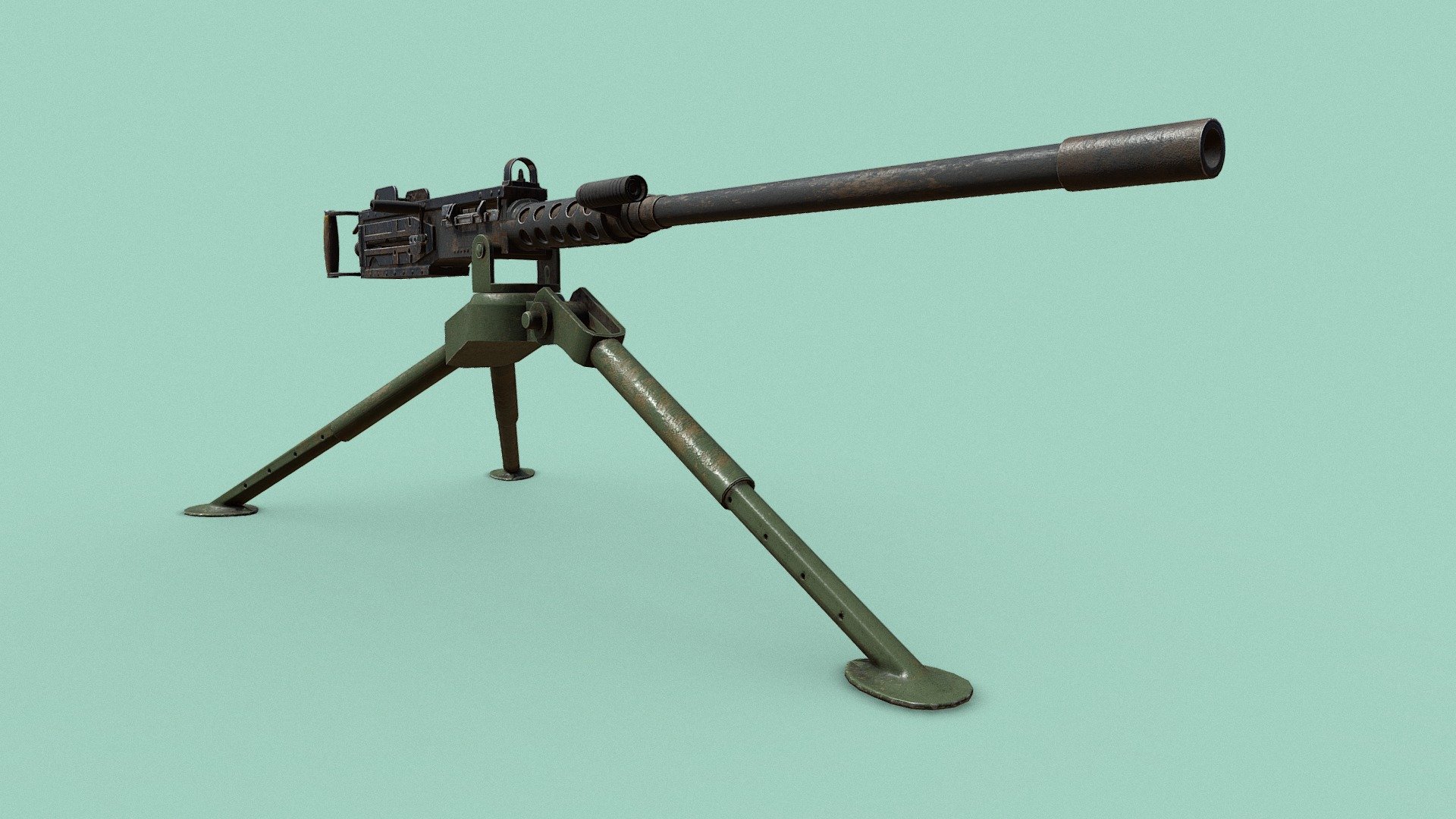 Browning M2 Heavy Machine Gun - GAP Nick Heylen - 3D model by ...