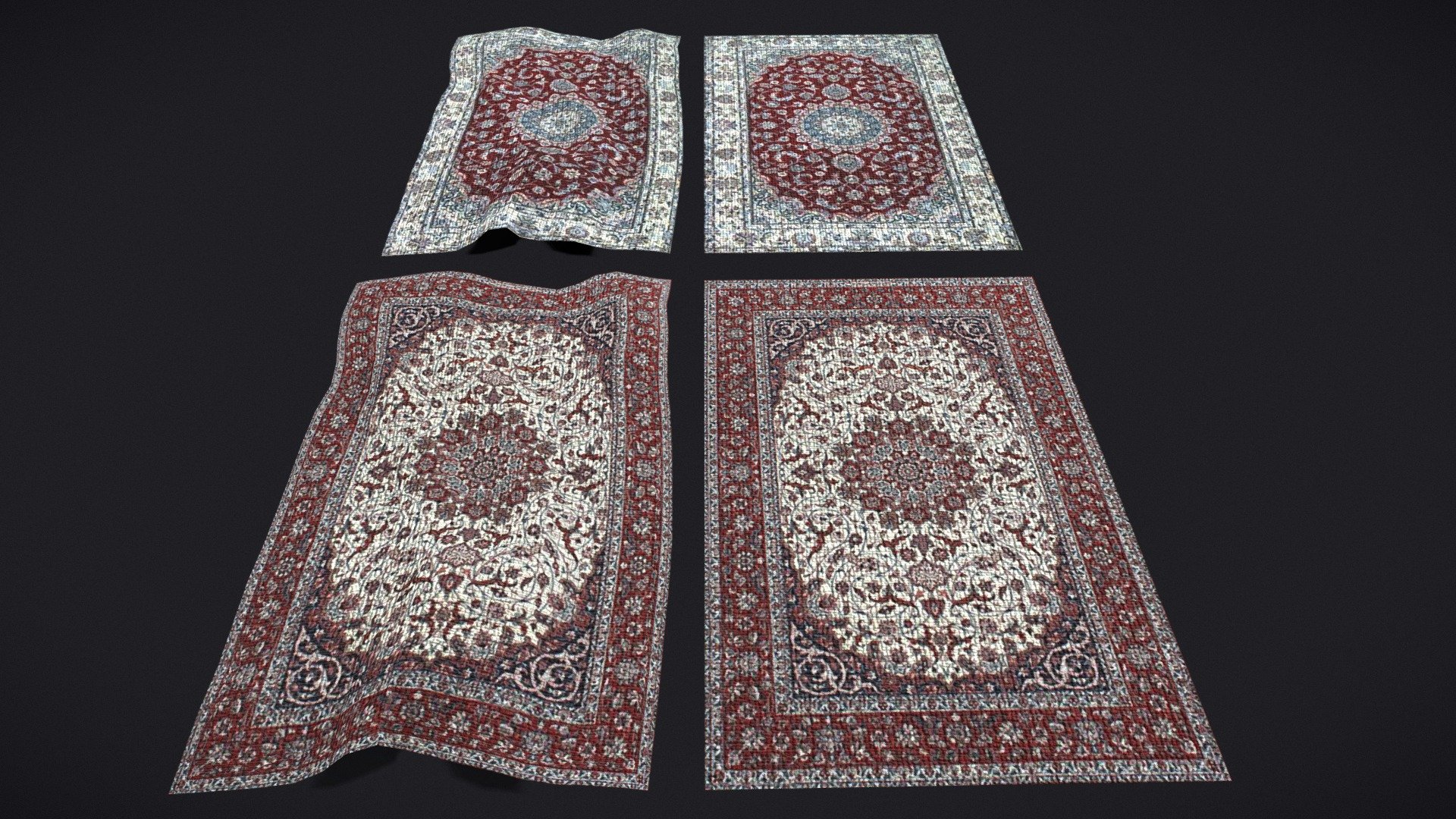 Persian Carpet Design Two and Three - Buy Royalty Free 3D model by ...